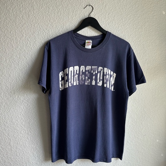 Fruit of the Loom | Tops | Vintage Georgetown University Navy Blue Tee ...
